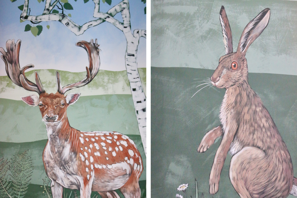 Artist Caroline Rudge uses Claypaint to create an immersive mural